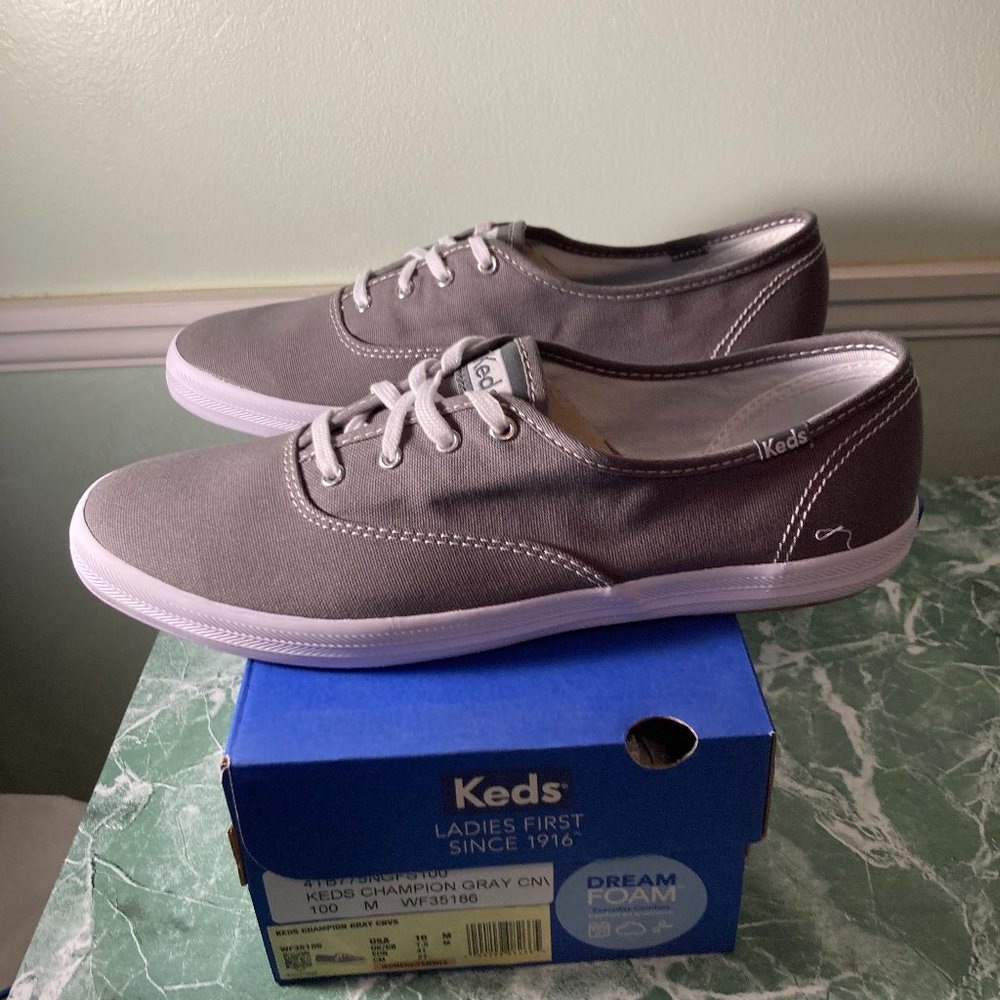 Keds Women/Femme Champion Gray Canvas - Model Number … - Gem